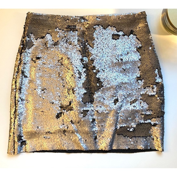 Mango | Skirts | Mango Sequin Metallic Mini Skirt | Poshmark
